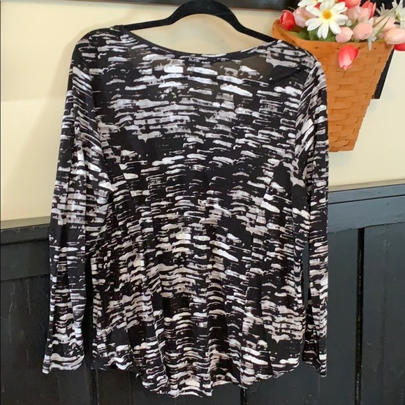 Simply Vera Vera Wang | Tops | Simply Vera Wang X Black White Long ...